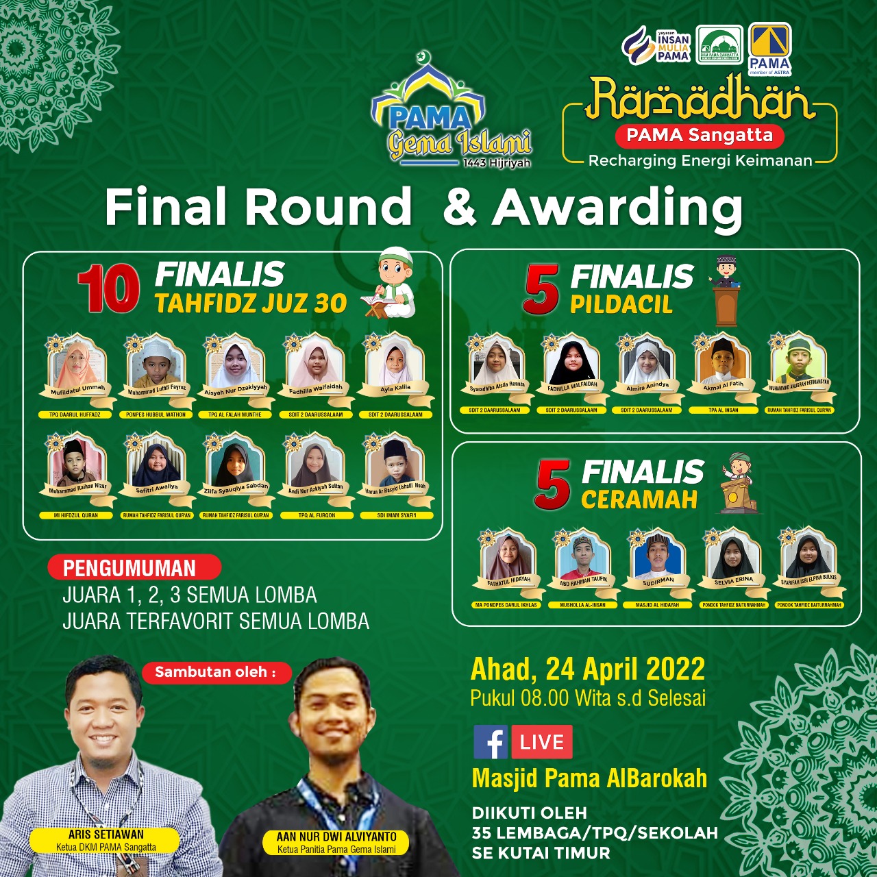 Penampilan Apik Finalis Ceramah Pama Gema Islami