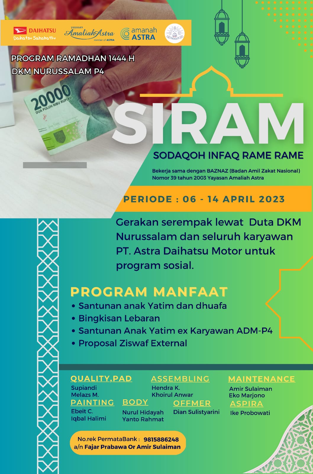 Siram (Shodaqoh Infaq Rame-Rame)