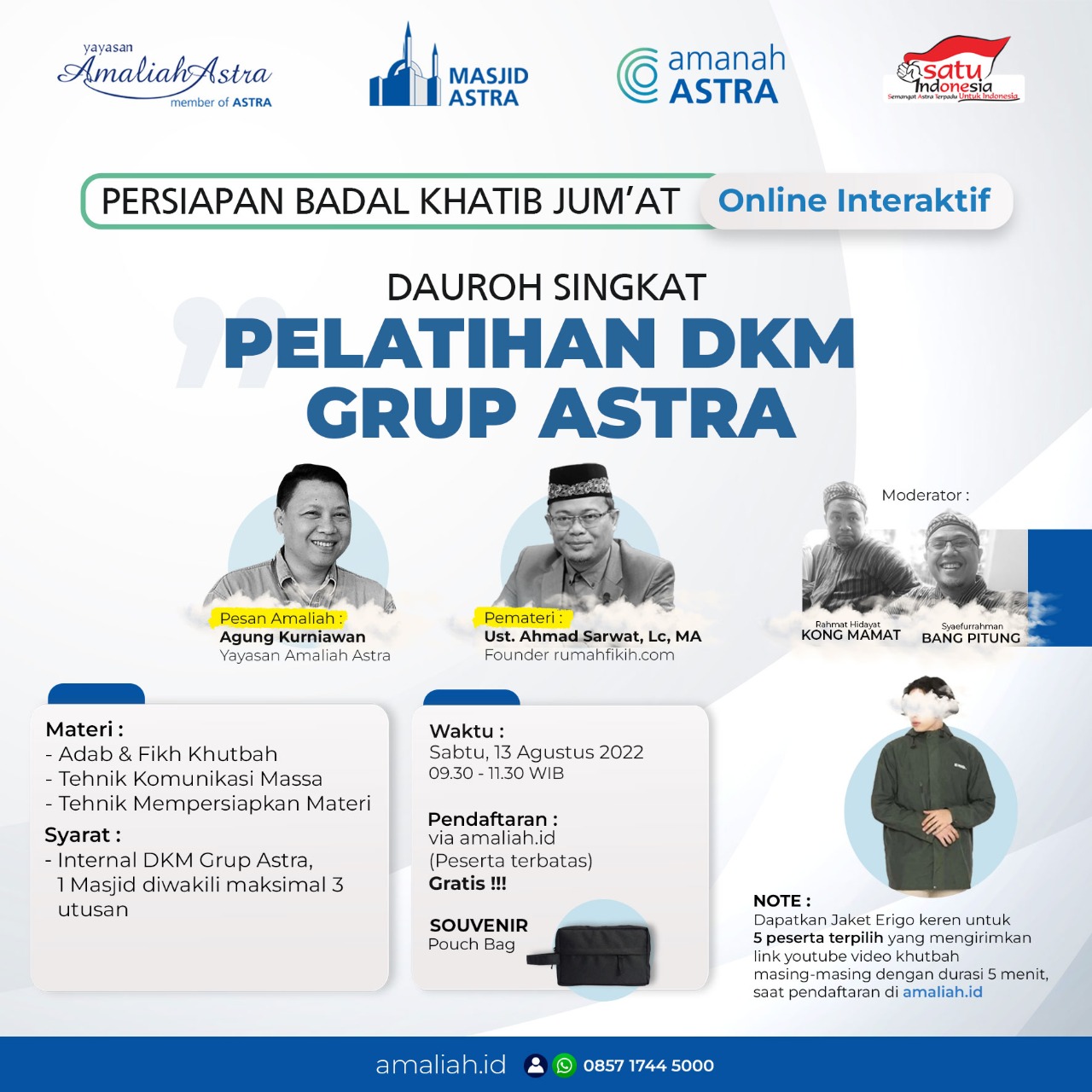 Pelatihan DKM Online Interaktif - Persiapan Badal Khotib Jumat | Amaliah.id