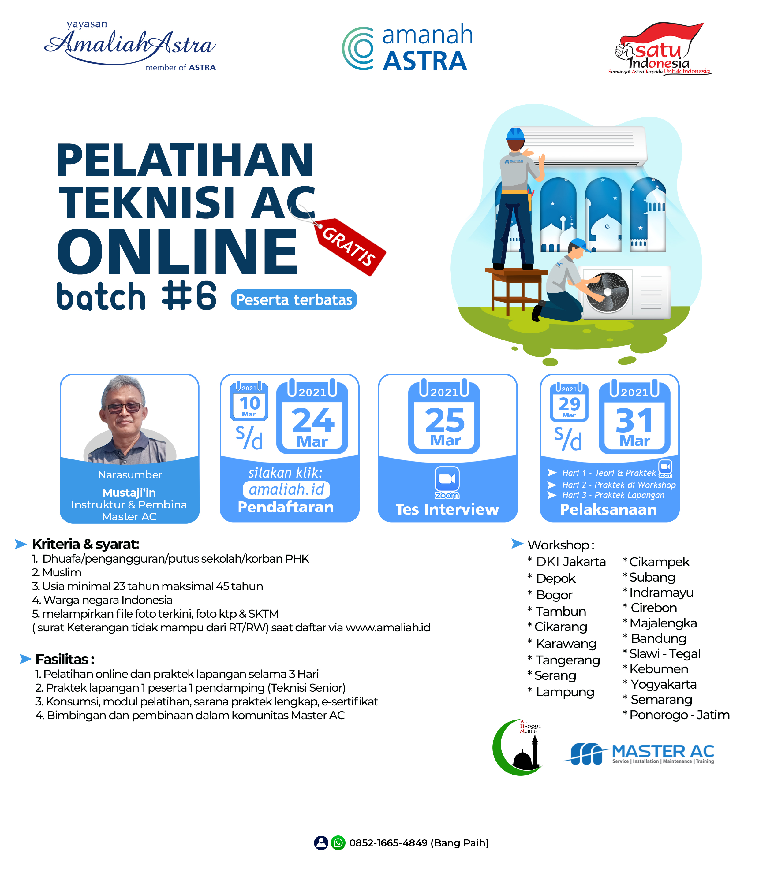 Pelatihan Online Teknisi AC - Batch 6 | Amaliah.id